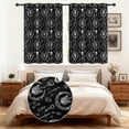 Cat and Skull Gothic Pattern Blackout Curtains,Triple Weaved Fabric ...