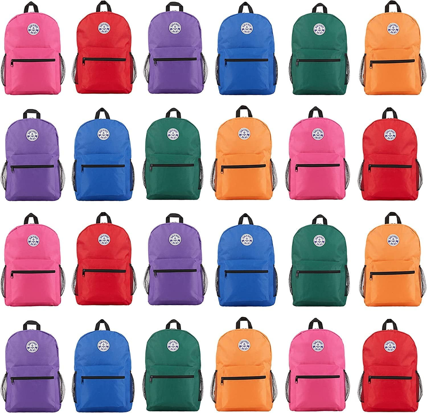 Yacht & Smith 24 Pack 17 Inch Wholesale Backpacks for Students, 12 ...