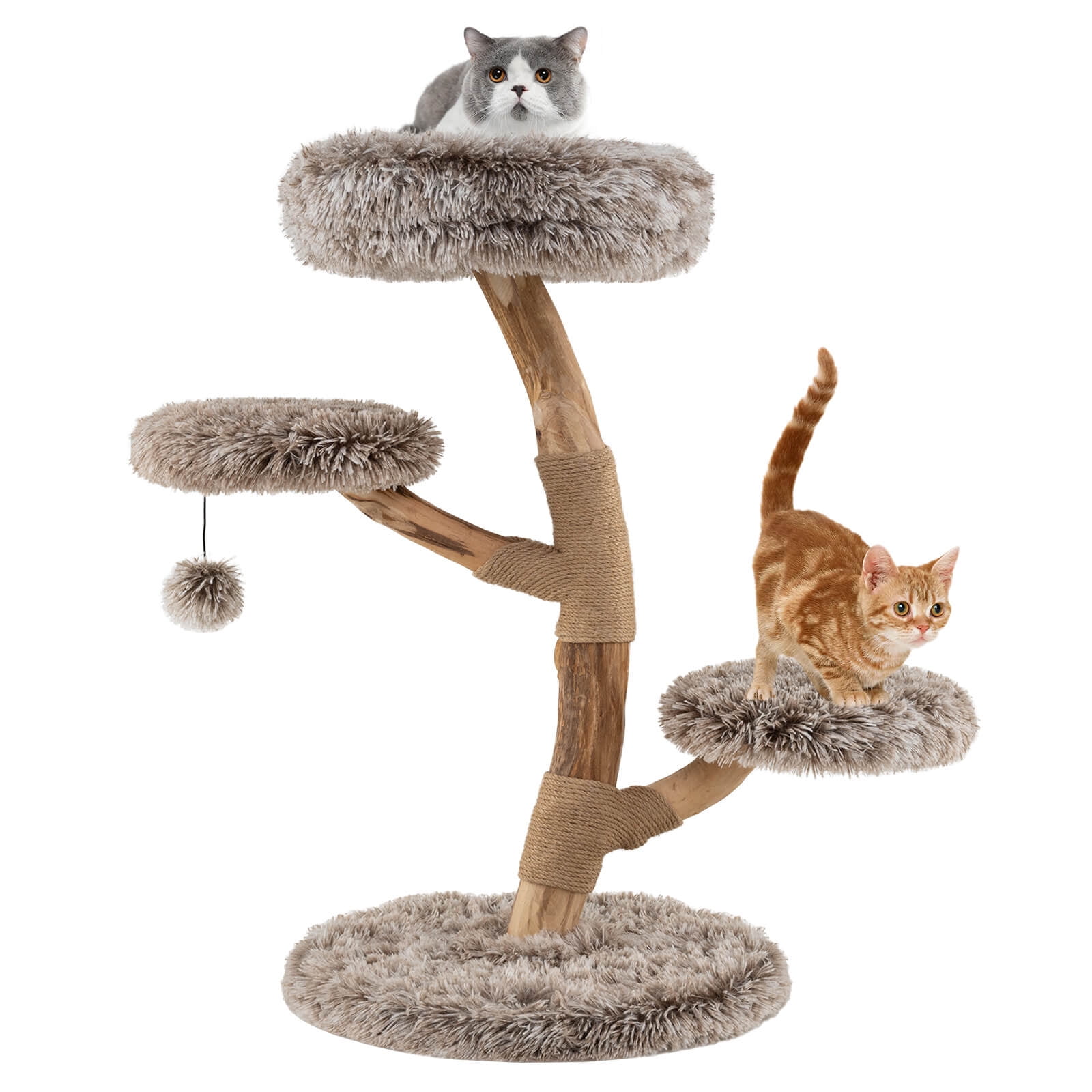 Click here for Costway Modern Cat Tree With Pear Wood Trunks Scra... prices