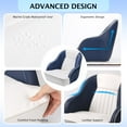 Towallmark Pontoon Boat Seat With Thickened Sponge Padding, Ergonomic ...