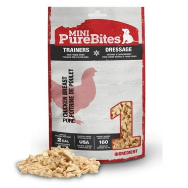 PureBites Natural Raw Chicken Breast Dog Treats, Value Size 6.2oz ...