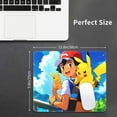 Pokemon-And Ash Mouse Pad with Stitched Edges,(10X12In) Durable Non ...