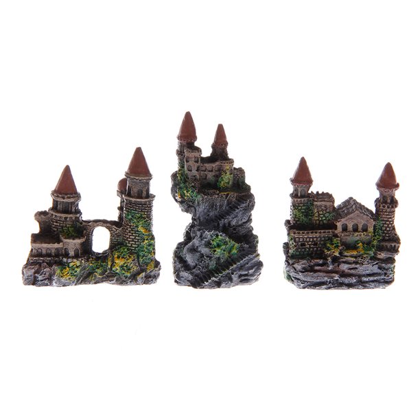 Aquarium Resin Castle Decoration for Fish for Tank Rock Caves Small ...