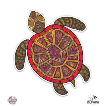 Turtle Running Cute - 8" Vinyl Sticker - For Car Laptop I-Pad ...