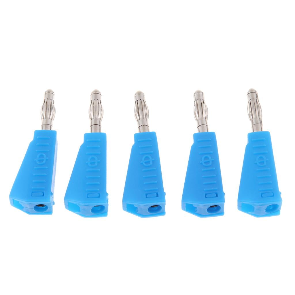 5x Wire Audio Speaker Cable Banana Plug Connectors 4mm Adapter Probes ...