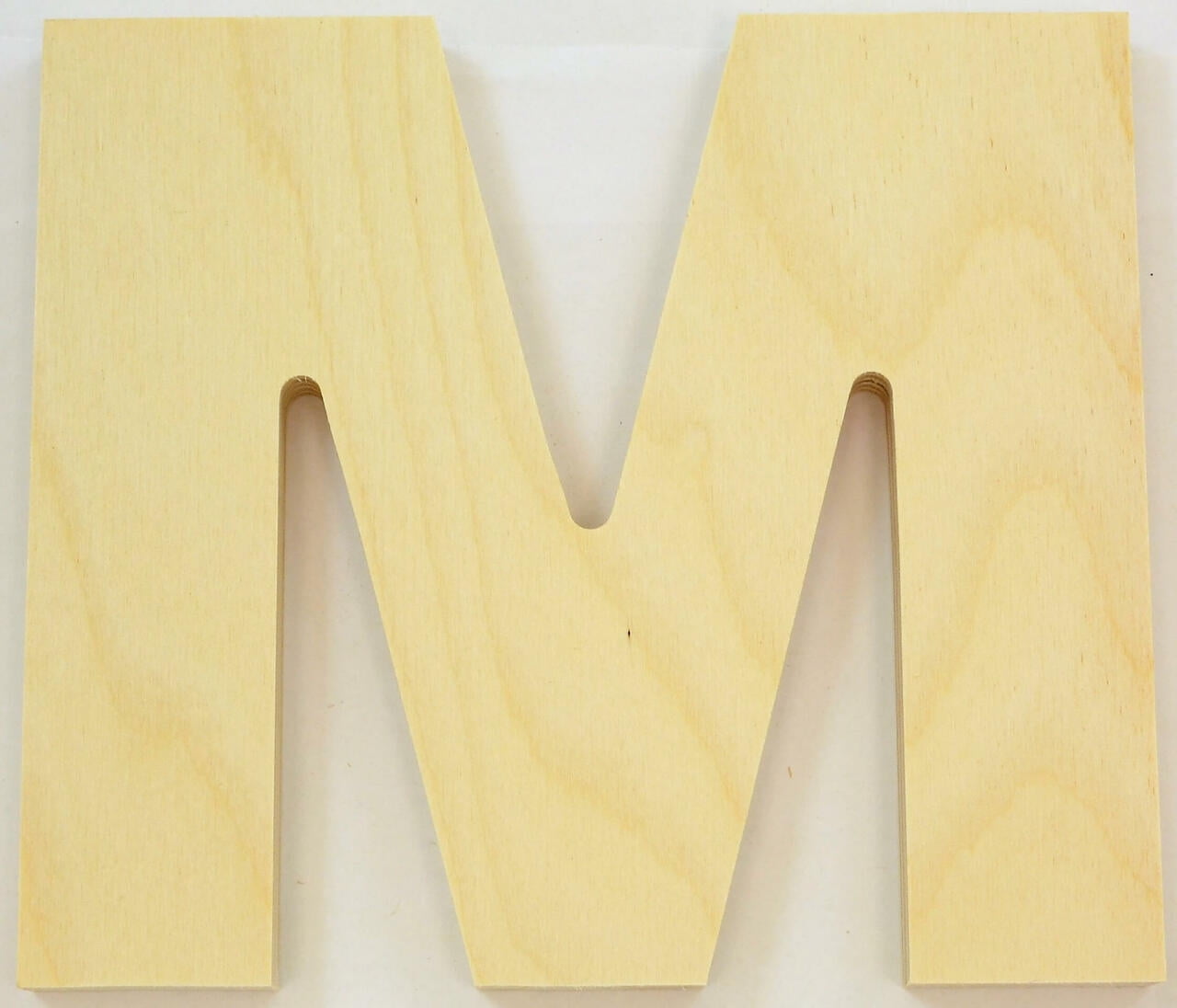 Package of 1, 10 Inch X 3/4" Thickness Baltic Birch Wood Letter M in ...