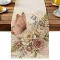 Butterfly Dining Table Runner, Roses Lavender Ferns French Countryside ...
