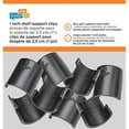 Honey-Can-Do 4-Piece Shelving Replacement Plastic Clips, Black ...