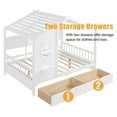 Bellemave Wooden House Bed, Full Size with Drawers, Kids Bed Frame, Playhouse with Storage ...