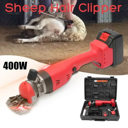 400W Cordless Horse Hair Clipper Trimmer Shaver Sheep Goats Shearing ...