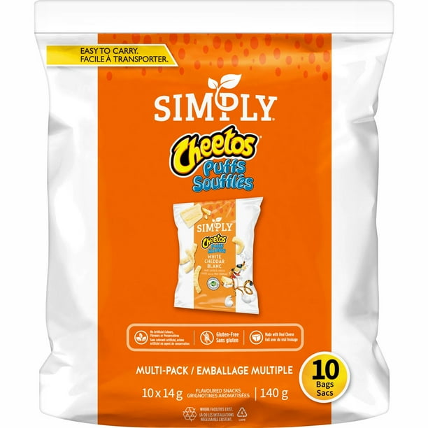 Simply Cheetos Puffs White Cheddar Cheese Flavoured Snacks - Walmart.ca