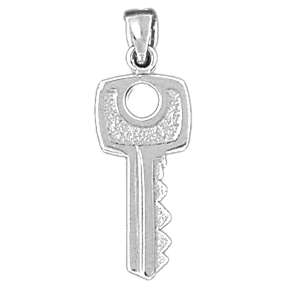 14K White Gold Key Pendant - 26 mm - Walmart.com