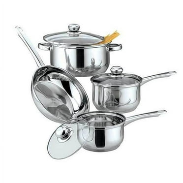 Cook N Home 7-Piece Stainless Steel Induction Cookware Set, Tri-Ply ...