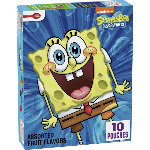 Betty Crocker Spongebob Squarepants Fruit Snacks 10 Ct 8 Oz Walmart