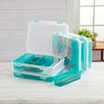 Sterilite Small Stackable Plastic Storage Bins 6 Pack with Divided ...