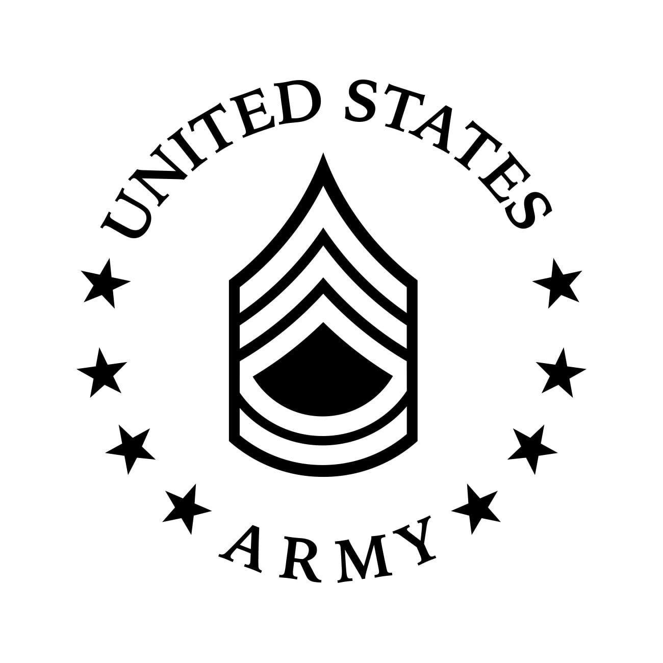 E-7 Sergeant First Class US Army Rank Sticker Decal Die Cut - Self ...
