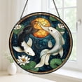 Fantasy Koi Fish Stained Glass Style Window Suncatcher, Aquatic Art ...