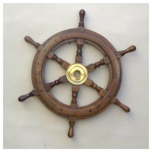 Teak Wood Ship Wheel - 24 in. - Walmart.com