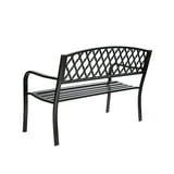 Patio Premier Lattice Back Metal Park Bench - Black - Walmart.com
