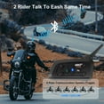 Motorcycle Bluetooth Intercom Helmet Headset: 6-Rider Hands-Free ...