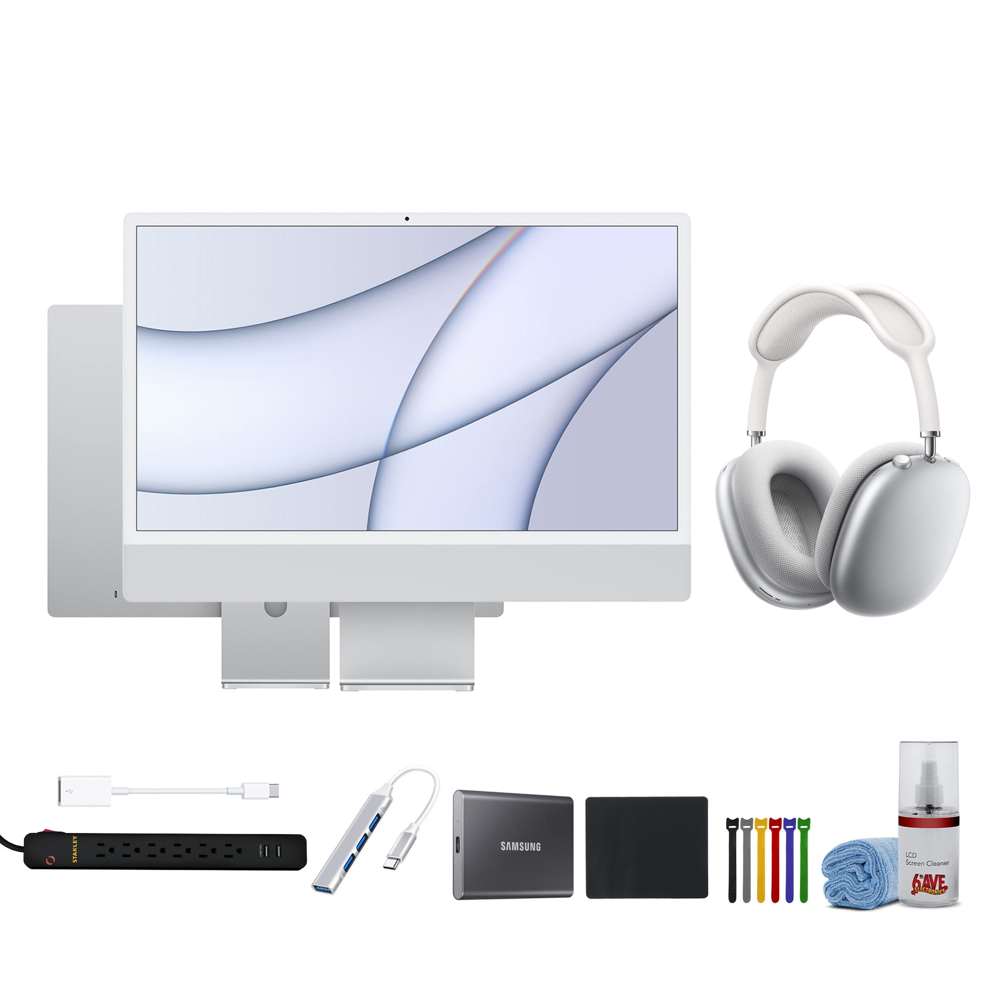 Restored Apple 24" iMac with M1 Chip (Mid 2021) + Surge Protector + 4 ...