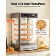 VEVOR Commercial Food Warmer Display, 4-Tier Pizza Warmer with Rotary ...