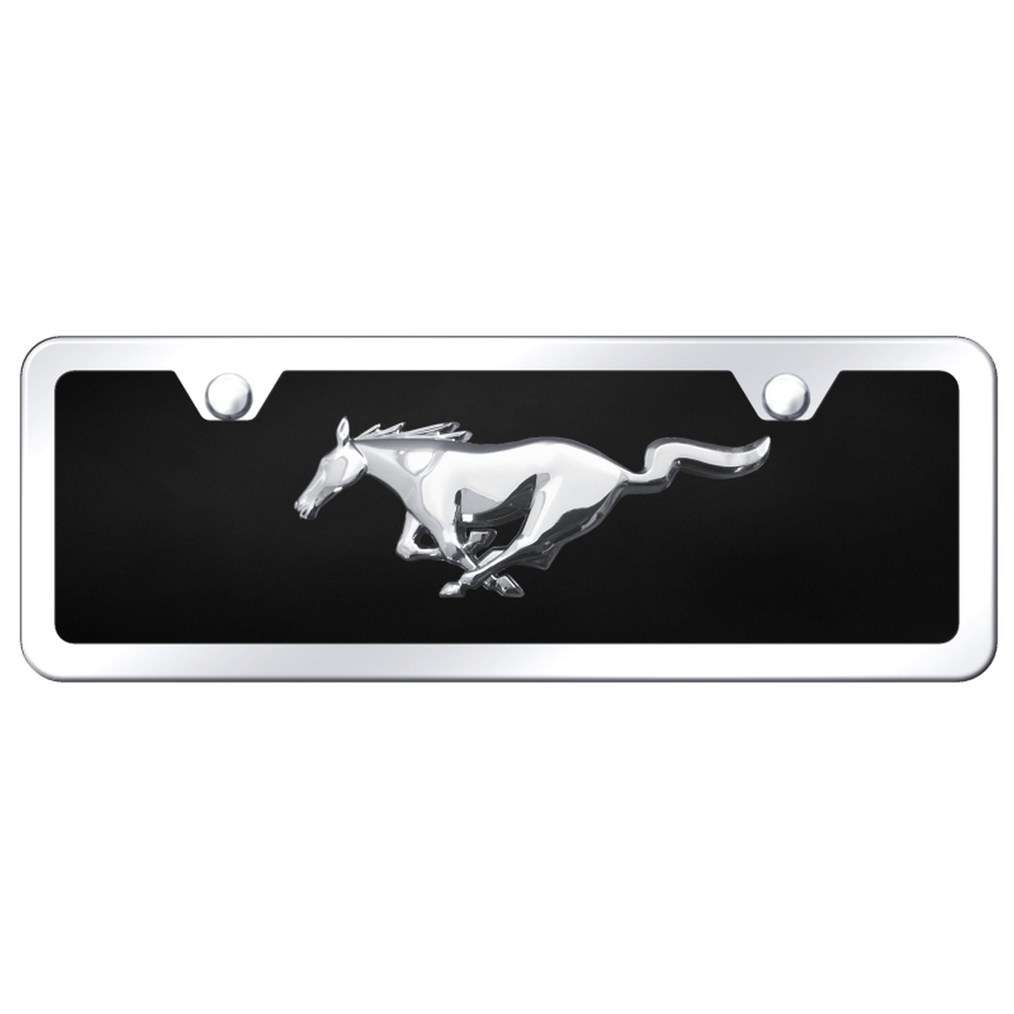 Ford Mustang Logo Acrylic Mini License Plate Kit (Black) - Walmart.com