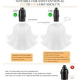 Lampshades Set of 3, Flower Plastic Lampshades 3.7" Top x 7.7" Bottom x ...