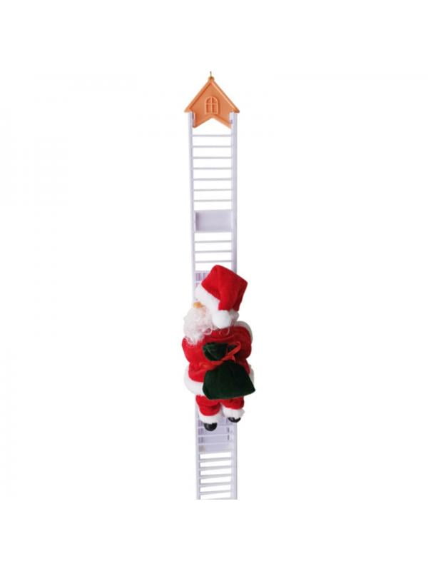 Animated Santa Claus Climbing Ladder Up Tree Christmas Decoration ...