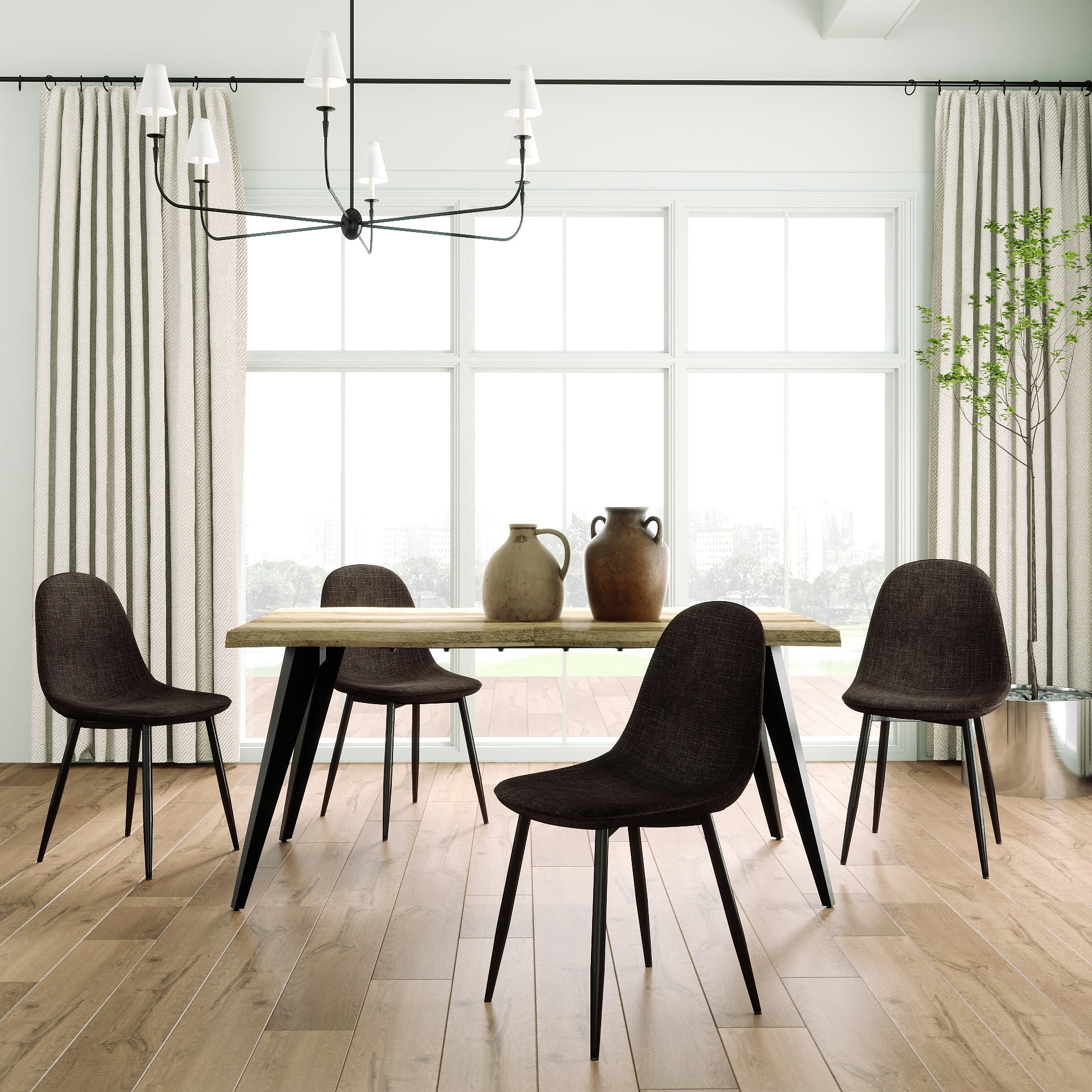 Click here for Homy Casa Modern Rectangular 5-Piece Dining Set Fo... prices