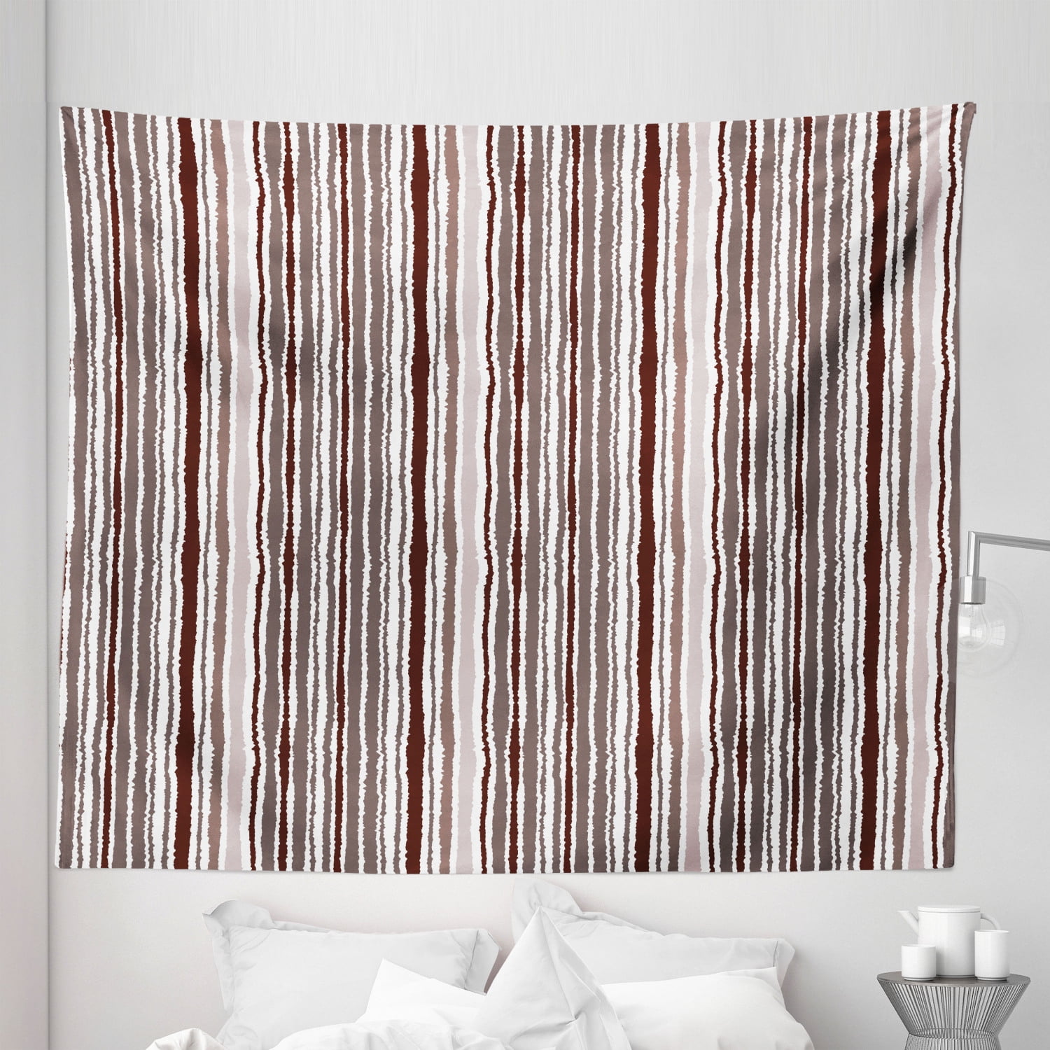 Geometric Tapestry, Vertical Lines Torn Paper Shred Edge Striped ...
