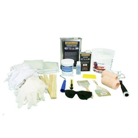 Fiberglass Repair Kit - 1 Gallon Resin & 8 yards of Fiberglass plus ...