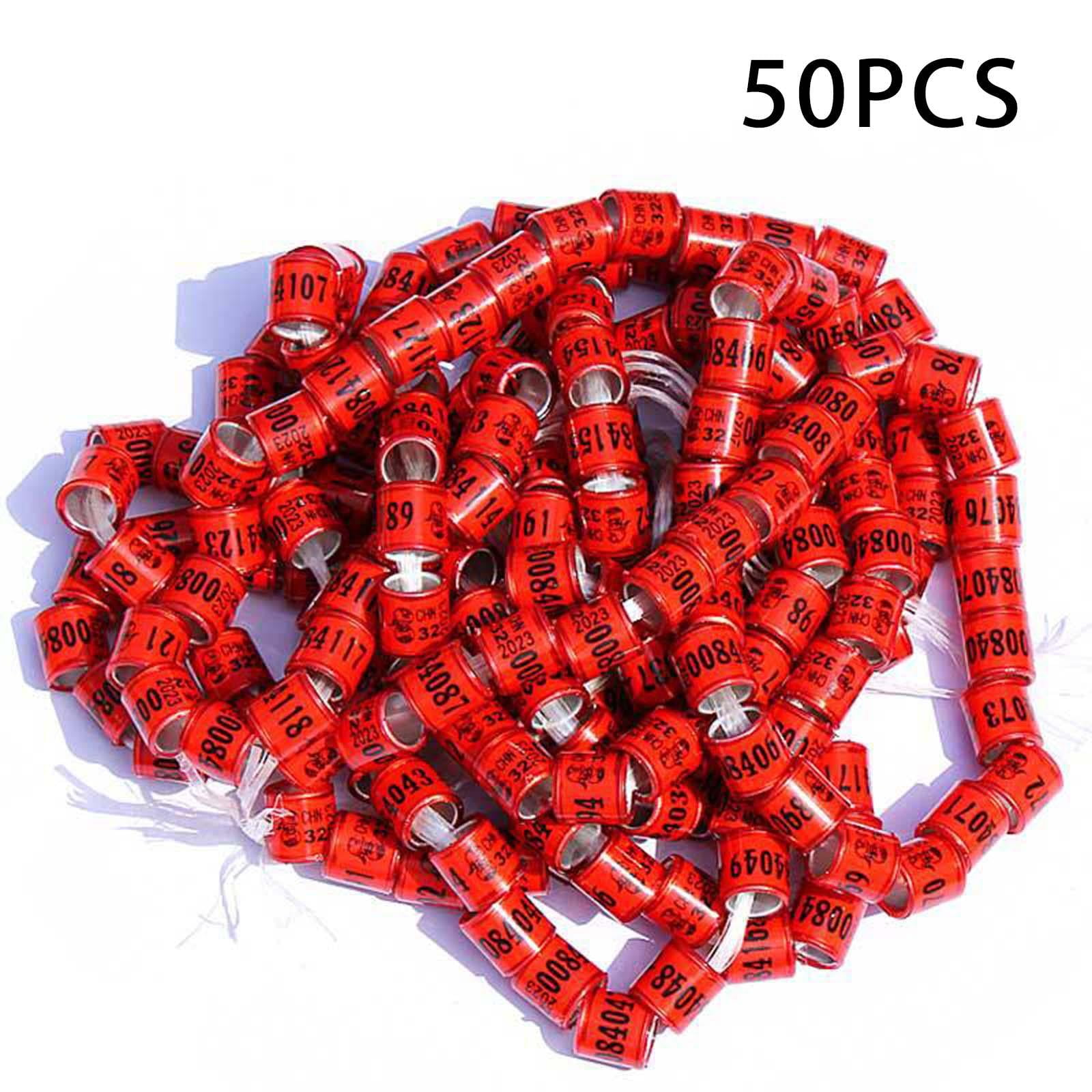 50x 2023 Aluminium Leg Rings Dove Foot Bands Identification for Parrot ...