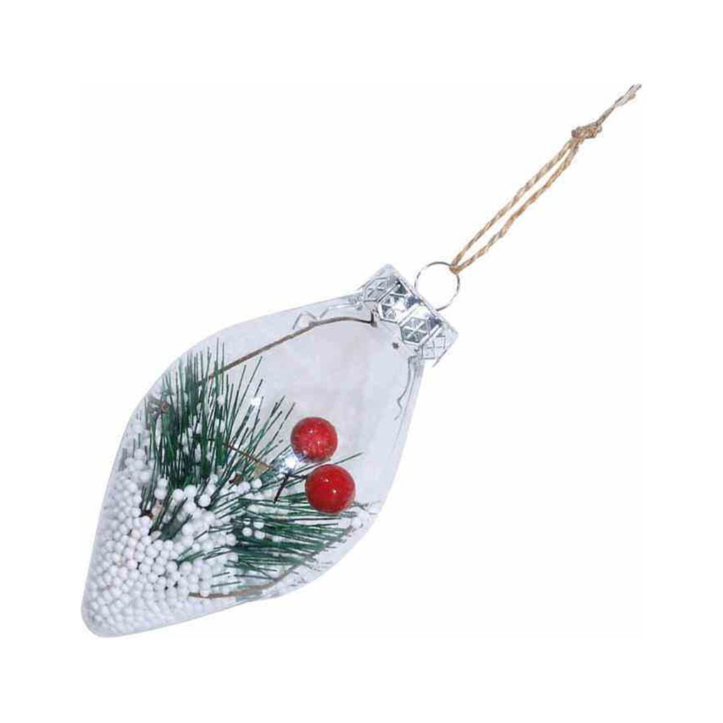 Boule de Noël en Plastique Goutte d'Eau Claire Forme Pendentif Arbre ...