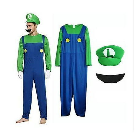 Super Mario Bros Mens Cosplay Fancy Dress Outfit Costume-13 | Walmart ...