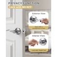 1 Pack Polished Chrome Door Handle Interior Privacy Doorknob Bedroom ...