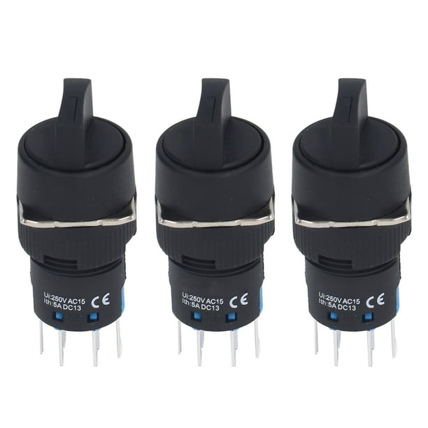 Selector Switch, 3 Positions Switches IP65 Protection Mini With Light ...