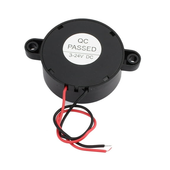 3PCS DC 3-24V 90dB Active Piezo Electronic Buzzer Beep Tone Alarm Ringer Continous Sound (Black ...