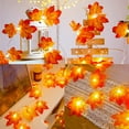 DYstyle Fall Maple Leaf Garland Maple Leaves Fairy Lights Thanksgiving ...