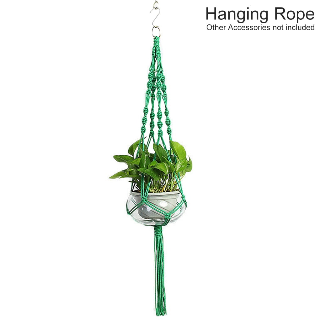 Plant Hanging Planter Rope Basket Home Hotel Flower Pot Holder Ceiling ...