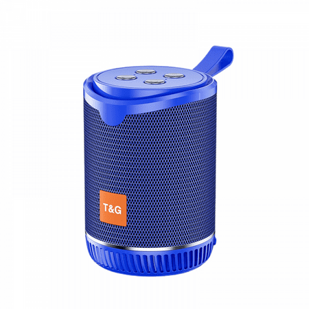 Blue Mini Portable Bluetooth-compatiple Speaker with Radio TF AUX USB ...