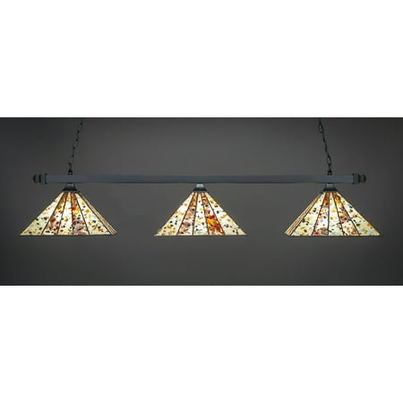 Square 3 Light Bar With Square Fitters Shown In Matte Black Finish With ...