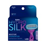 Schick Hydro Silk Moisture Razor Blade Refills, 4 ct, 5-Blade ...
