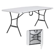 Lifetime 5 Foot Fold-in-Half Camping Folding Table, Indoor/Outdoor ...