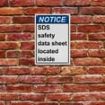 SDS Safety Data Sheet Inside Sign, Industrial MSDS Right to Know Sign 8 ...