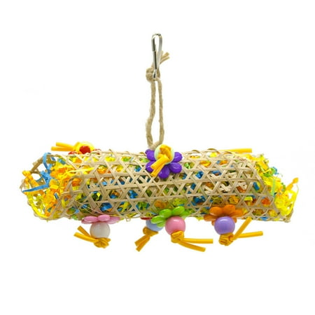 Yilovego Bird Toys Colorful Shred Paper String Drawing Toy Parrots ...