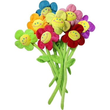 Plush Flower Bendable Stems Colorful Flowers Plush Toy Durable Plush ...