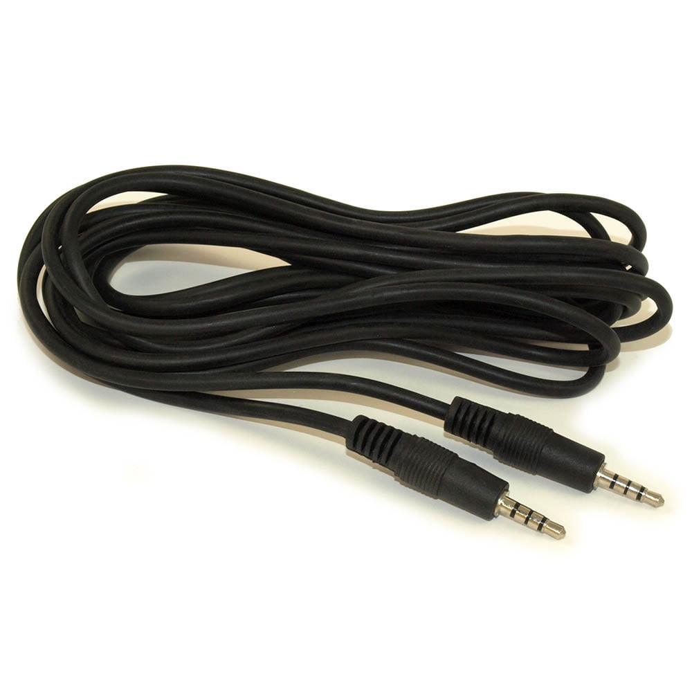 12ft 3.5mm 4 Conductor TRRS / 3 Band + Mic or Video Male to Male Cable ...