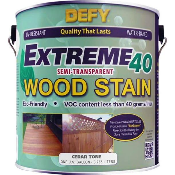 DEFY Extreme 40 Wood Stain Cedar Tone gal - Walmart.com - Walmart.com