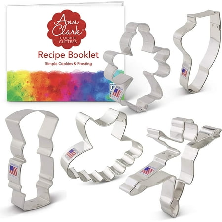 5-Piece Nutcracker Ballet Cookie Cutter Set with Recipe Booklet ...